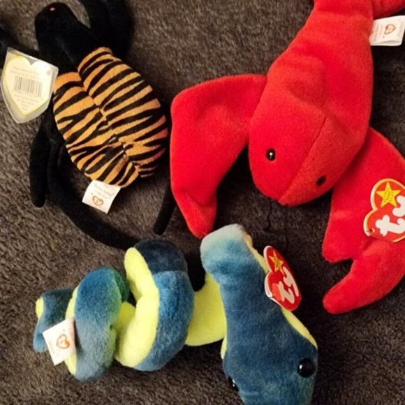 Ty | Toys | Nwt Lot Of 3 Ty Beanie Babies Spinnerspider Pinchers ...